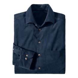 Edel-Cordhemd, 38 cm - Royalblau, Herren, aus Baumwolle