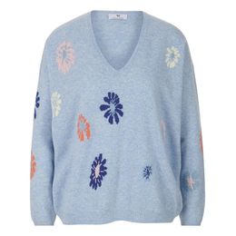 Peter Hahn - V-Pullover, mehrfarbig, Gr. 36 / S - Schurwolle