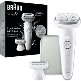Braun Damen Epilierer "Silk-épil 9 9-041", silber, Epilierer, Rasier-& Trimmeraufsatz, mit Etui