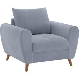 Sessel MR. COUCH, B:96cm H:71cm T:90cm, blau, Memphis (Grundgewebe - 100% Polyester; Nutzschicht- 90% Polyester / 10% Polyamide), Wohnzimmer, Sessel,
