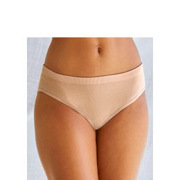 Lascana Damen Slip, Gr. 36, braun, Jersey, Obermaterial: 58% Baumwolle, 39% Polyamid, 3% Elasthan, Unterhosen, aus angenehm weicher Baumwolle