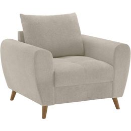Sessel MR. COUCH, B:96cm H:71cm T:90cm, beige, Novaclean Avanti (100% Polyester), Wohnzimmer, Sessel, "Blackburn II", Passend zu der Garnitur, mit
