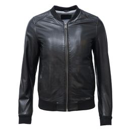 Mustang Damen Lederjacke "31021328", schwarz, Gr. XS, Obermaterial: 100% Lammleder; Innenfutter: 100% Polyester; Ärmelfutter: 100% Polyester, Jacken