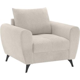 Sessel MR. COUCH, B:96cm H:71cm T:90cm, beige, Novaclean Avanti (100% Polyester), Wohnzimmer, Sessel, "Blackburn II", Passend zu der Garnitur, mit