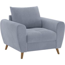 Sessel MR. COUCH, B:96cm H:71cm T:90cm, blau, Memphis (Grundgewebe - 100% Polyester; Nutzschicht- 90% Polyester / 10% Polyamide), Wohnzimmer, Sessel,