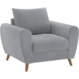 Sessel MR. COUCH, B:96cm H:71cm T:90cm, grau, Memphis (Grundgewebe - 100% Polyester; Nutzschicht- 90% Polyester / 10% Polyamide), Wohnzimmer, Sessel,