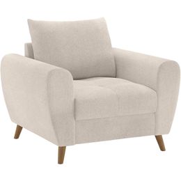 Sessel MR. COUCH, B:96cm H:71cm T:90cm, beige, Novaclean Avanti (100% Polyester), Wohnzimmer, Sessel, "Blackburn II", Passend zu der Garnitur, mit