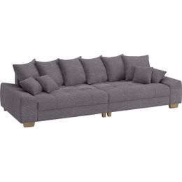 Big-Sofa MR. COUCH, B:300cm H:88cm T:118cm, grau, Stripes (92% Polyester / 8% Nylon), Sofas, "Nikita II", mit Kaltschaumpolsterung bis 140kg belastbar