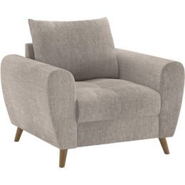 Sessel MR. COUCH, B:96cm H:71cm T:90cm, grau, Dolce (100% Polyester), Wohnzimmer, Sessel, "Blackburn II", Passend zu der Garnitur, wahlweise mit