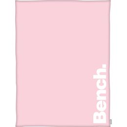 Wohndecke Bench., B:150cm L:200cm, rosa, Flausch, Wohndecken, "Bench", samtweiche Wellsoft-Decke, Kuscheldecke