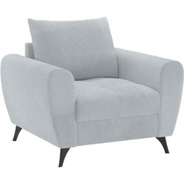 Sessel MR. COUCH, B:96cm H:71cm T:90cm, grau, Novaclean Avanti (100% Polyester), Wohnzimmer, Sessel, "Blackburn II", Passend zu der Garnitur, mit