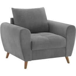 Sessel MR. COUCH, B:96cm H:71cm T:90cm, grau, Memphis (Grundgewebe - 100% Polyester; Nutzschicht- 90% Polyester / 10% Polyamide), Wohnzimmer, Sessel,
