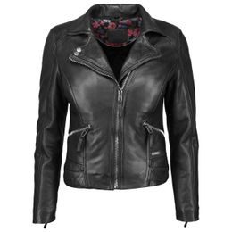 Mustang Damen Lederjacke "31019271", schwarz, Gr. XL, Obermaterial: 100% Lammleder; Futter: 100% Baumwolle; &Auml;rmelfutter: 100% Polyester, Jacken