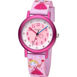 Regent Uhren REGENT Kinder Quarzuhr, rosa, Armbanduhren, Armbanduhr, Kinderuhr, Lernuhr, Mädchen, Schulanfang, Geschenkidee