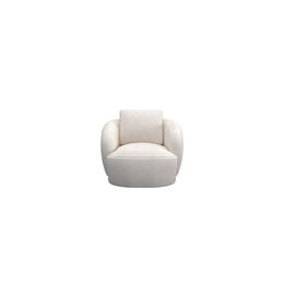 Sessel FLEXLUX, B:90cm H:85cm T:92cm, beige, 100% Polyester, Wohnzimmer, Sessel, "Torino, rund, drehbar, Einzelsofa, Polstersessel", Modernes,