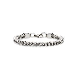 Bruno Banani Herren Armband "Schmuck Geschenk Armkette Panzerkette 6 mm breit Silber", 22,5, Edelstahl, silber, Edelstahl, Armbänder