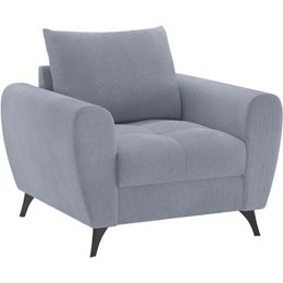 Sessel MR. COUCH, B:96cm H:71cm T:90cm, blau, Memphis (Grundgewebe - 100% Polyester; Nutzschicht- 90% Polyester / 10% Polyamide), Wohnzimmer, Sessel,