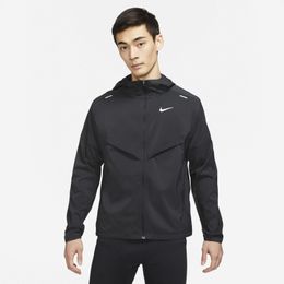 Laufjacke Nike "Windrunner Men's Running Jacket", Herren, Gr. XXL, schwarz (schwarz, reflective silv), Obermaterial: 93% Polyester, 7% Elasthan, sportlich, Jacken