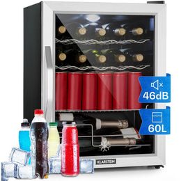 Klarstein - Beersafe xl Mix It Edition Kühlschrank 60 Liter 4 Böden Panoramaglastür