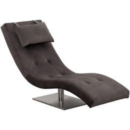 Dynamic24 Relaxliege Samt grau 390337