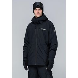 Skijacke BULA "Liftie", Herren, Gr. S, schwarz, 100% Polyester, unifarben, normal, hoch geschlossener Ausschnitt, Jacken, mit wasserdichter Funktion