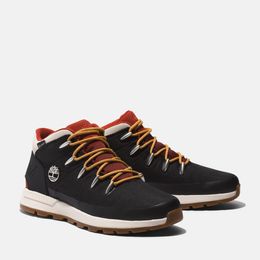 Schnürboots Timberland "Sprint Trekker Mid Fab WP", Gr. 42, schwarz (jet schwarz), Textil, unifarben, Schuhe, Winterstiefel, Schnürstiefel, Winterschuhe, wasserdicht