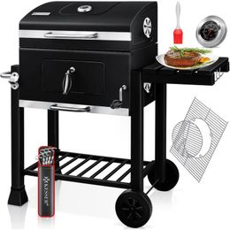 Kesser - Grill Grillwagen xxl Holzkohlegrill mit Deckel Rädern Edelstahl-Griff Grillrost und Thermometer Holzkohle kohlegrill Wagen groß Kohle bbq