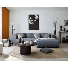 Lisa Design - Aumance – ecksofa rechts 4-sitzer – aus cord - graublau