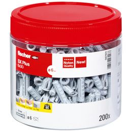 Fischer Spreizd&uuml;bel-Set 'SX Plus' &Oslash; 6 x 30 mm Dose, 200-teilig