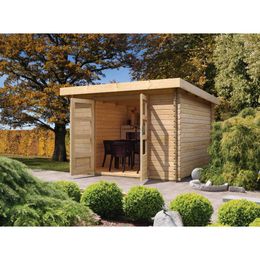 Karibu Gartenhaus 'Rieneck 3' 297 x 237 x 220 cm naturfarben