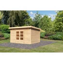 Karibu Gartenhaus 'Landern 9' naturbelassen 396 x 222 x 332 cm