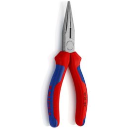 Knipex Flachrundzange mit Schneide schwarz atramentiert 160 mm