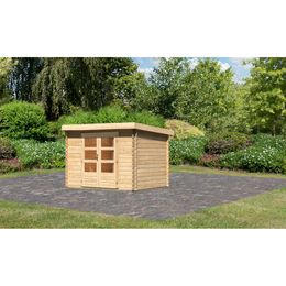 Karibu Gartenhaus 'Ried 3' naturbelassen 315 x 217 x 273 cm