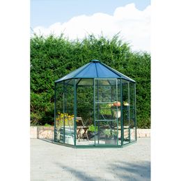 Vitavia Gewächshaus 'Hera 4500' 221 x 253 cm mit 3 mm Sicherheitsglas/6 mm Hohlkammerplatten smaragdfarben