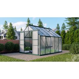 Vitavia Gewächshaus 'Meridian 2 8300' 254,4 x 316,6 cm mit 6 mm Hohlkammerplatten smaragdfarben