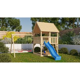 Karibu Spielturm 'Luis' naturbelassene nordische Fichte 440 x 345 x 264 cm