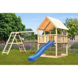 Karibu Spielturm 'Luis' naturbelassene nordische Fichte 508 x 345 x 264 cm