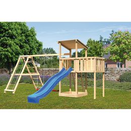 Karibu Spielturm 'Anna' naturbelassene nordische Fichte 107 x 270 x 107 cm