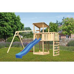 Karibu Spielturm 'Anna' naturbelassene nordische Fichte 107 x 270 x 107 cm