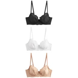 next BH Damen Gr&ouml;&szlig;e 90 beige / schwarz / wei&szlig;