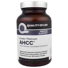 Kinoko Platinum AHCC, Immune Support, 750 mg, 60 Veggie Caps! [2.442,22 EUR pro kg]