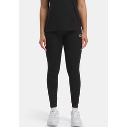 Leggings Reebok, Damen, Gr. L (42/44), N-Gr, schwarz, Obermaterial: 93% Baumwolle, 4% sonstige Fasern, 3% Elasthan, Hosen