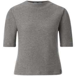 STAPF Damen-Strickshirt Halbarm M Graumelange