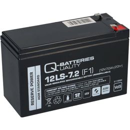 Quality Batteries - Q-Batteries 12LS-7.2 F1 12V 7,2Ah Blei-Vlies-Akku / agm vrla mit VdS