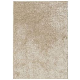 vidaXL - Teppich istan Hochflor Glänzend Beige 120x170 cm