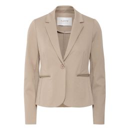 Kurzblazer B.Young "Kurzblazer BYRizetta", Damen, Gr. 36, beige (roasted cashew), Obermaterial: 73% Polyester PES. 23% Viskose LENZING ECOVERO CV LenzEcov. 4% Elasthan EL., casual, normal, Blazer