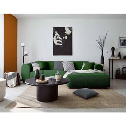 Lisa Design - Aumance – ecksofa rechts 4-sitzer – aus cord - grün