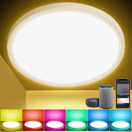 VINGO Smart LED Deckenleuchte 24W für Küchenlampe, Küche - RGB Leuchte, Büroleuchte, dimmbar