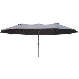 Harms Doppel-Sonnenschirm Garten Veranda Terrasse anthrazit LxBxH: 460x265x240cm