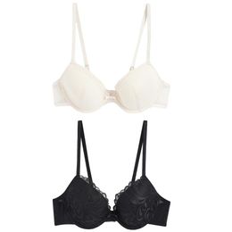 next BH Damen Gr&ouml;&szlig;e 75 creme / schwarz